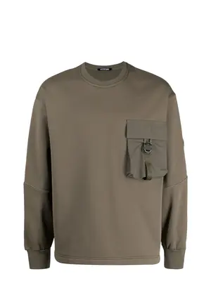 SPOONYARD Cargo-pocket Jersey Sweatshirt - Green
