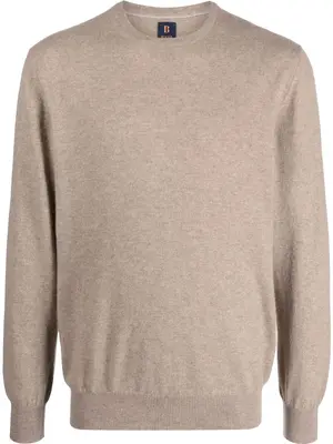 Boggi Milano Crew-neck Cashmere Jumper - Neutrals