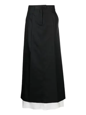 PETER DO Double-layer Maxi Skirt - Black