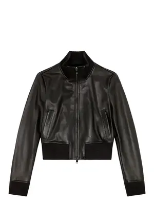 DIESEL L-hung Leather Jacket - Black
