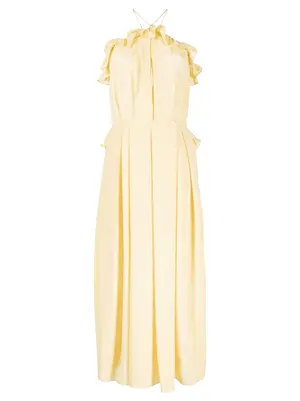 BAMBAH Halterneck Midi Dress - Yellow