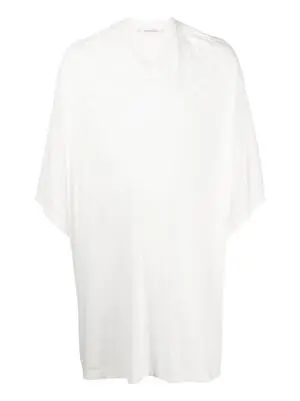 JULIUS Drop-shoulder Cotton-blend T-shirt - White
