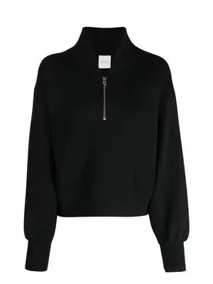 Varley Varley Davidson Zipped Jersey Sweatshirt Black