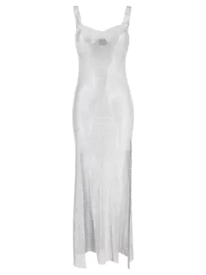 SANTA BRANDS Rhinestone-embellished Maxi Dress - Silver