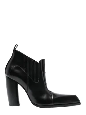 Off-White Moon Beatle 95mm Leather Ankle Boots - Black