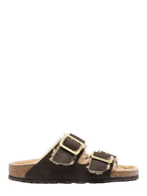 BIRKENSTOCK Arizona Shearling-lined Sandals - Brown