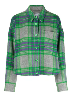 JNBY Plaid Button-Up Jacket