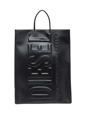 DIESEL® Dsl 3d L Logo-embossed Tote Bag - Black