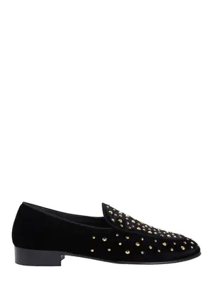 GIUSEPPE ZANOTTI Rudolph Sparkle Crystal-embellished Loafers - Black