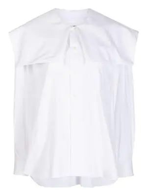 Comme Des Garçons Peter-pan Collar Cotton Shirt - White