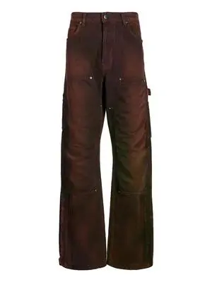 Amiri Mid-rise Jacquard Trousers - Brown