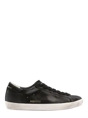 GOLDEN GOOSE Super-star Leather Sneakers - Black
