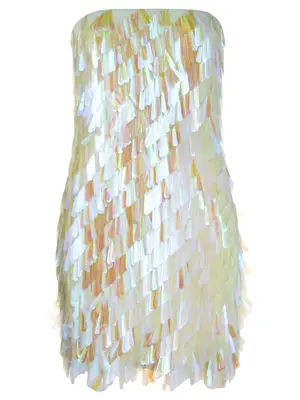 Attico Sequin-embellished Minidress - Neutrals