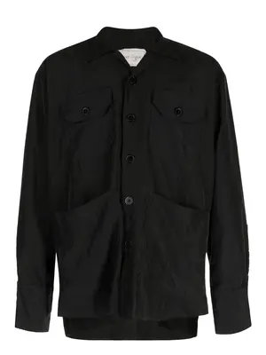 GREG LAUREN Souvenir Boxy Studio Button-up Shirt - Black