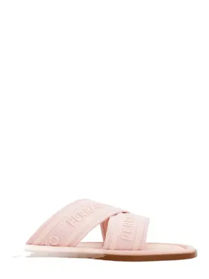 FERRAGAMO Logo-jacquard Slides - Pink