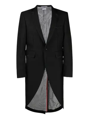 Thom Browne Single-breasted High-low Coat - Black