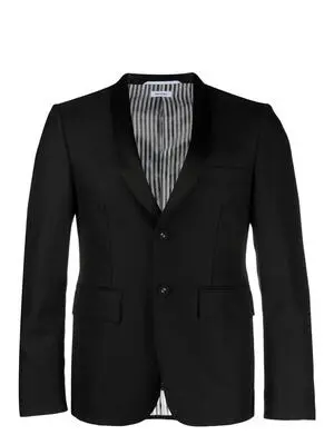 Thom Browne Shawl-collar Single-breasted Blazer - Black