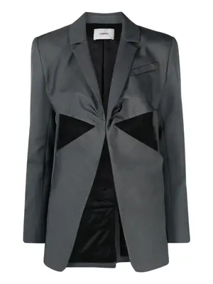 Coperni Twisted Cut-out Blazer - Black