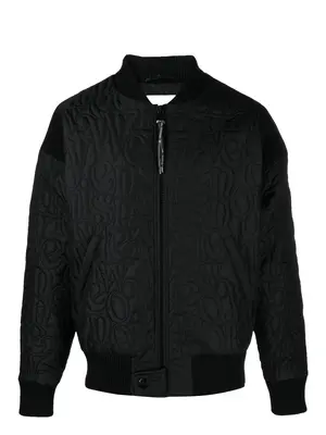 VIVIENNE WESTWOOD Logo-stitch Quilted Bomber Jacket - Black