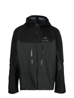 Arc'teryx Alpha Logo-embroidered Hooded Jacket - Black