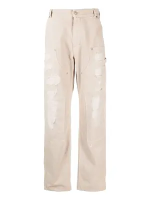 1017 Alyx 9sm Destroyed Canvas Carpenter Trousers - Neutrals
