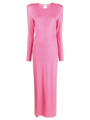 Remain Birger Christensen Crystal-embellished Open-back Gown - Pink