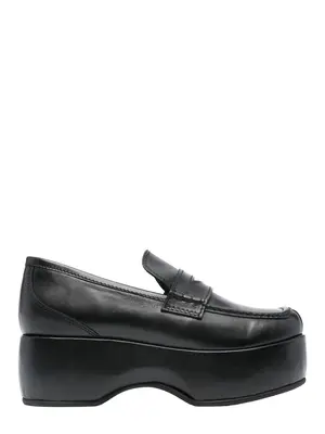 NICOLE SALDANA Annie 60mm Platform Loafers - Black