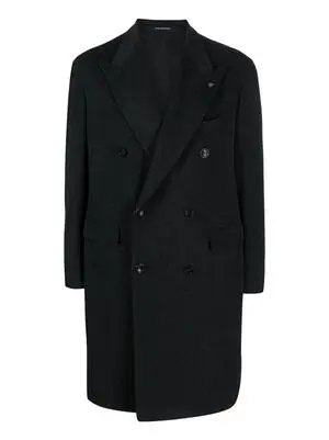 Tagliatore Peak-lapels Double-breasted Coat - Black