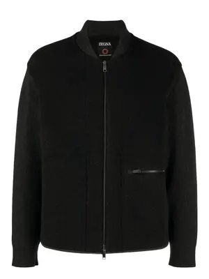 ZEGNA Zegna Zip-Up Wool Bomber Jacket