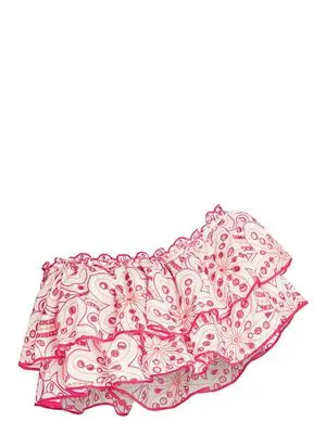 Charo Ruiz Ibiza Flamingo Cropped One-shoulder Top - Fuchsia