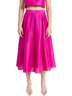 AZLEE Sheridan Pleated Skirt - Magenta