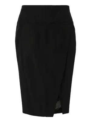 MUGLER High-rise Pencil Skirt - Black