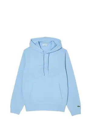 Lacoste Relaxed-fit Logo Patch Hoodie - Blue Panorama