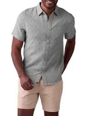 THE NORMAL BRAND Freshwater Short Sleeve Button-up Shirt