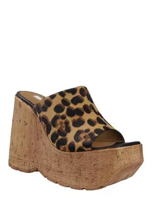 ZIGI Zhamira Platform Wedge Sandal - Tan Leopard Print