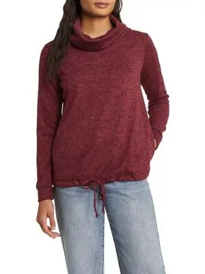 LOVEAPPELLA Loveappella Cowl Neck Knit Top
