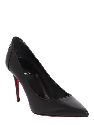 CHRISTIAN LOUBOUTIN Sporty Kate Pointed Toe Pump - B439 Black/ Lin Black