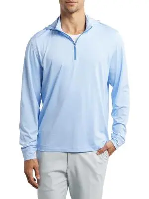 Johnnie-o Hybrid Performance Quarter Zip Hoodie - Seychelles
