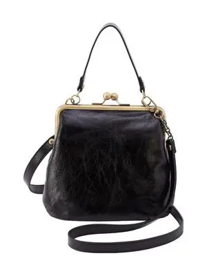 Hobo Alba Leather Frame Crossbody Bag - Black