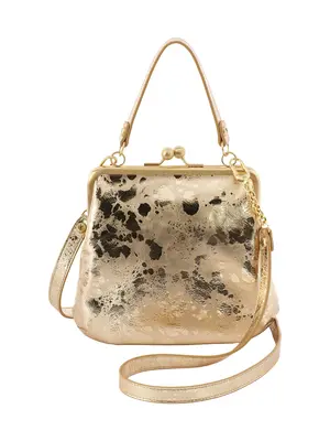 Hobo HOBO Alba Leather Frame Crossbody Bag Gilded Marble