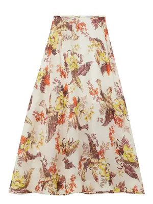 Zimmermann Matchmaker Floral-print Maxi Skirt - Ivory