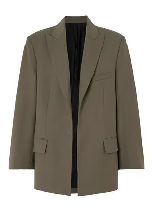 Victoria Beckham Oversized Twill Blazer - Brown