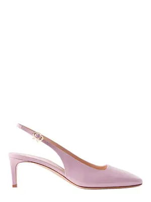 GIANVITO ROSSI Nuit 55 Glossed-leather Slingback Pumps - Pink