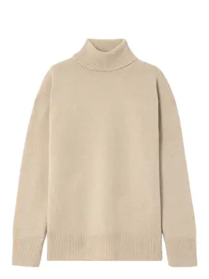 THE ROW Stepny Oversized Wool And Cashmere-blend Turtleneck Sweater - Neutrals