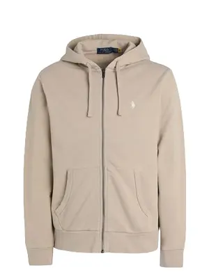 Polo Ralph Lauren Loopback Terry Full-Zip Hoodie Sweatshirt Sand