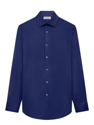Bugatchi Ooohcotton Tech Button-up Shirt Navy
