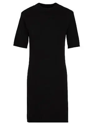 8 BY YOOX Wool Blend Knit Mini Dress - Black