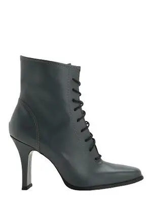 8 BY YOOX Leather Square-toe Ankle Boots - Grey