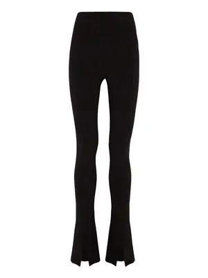 Norma Kamali Spat Stretch-jersey Flared Leggings - Black