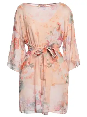 TWINSET Mini Dress With Floral Design - Orange